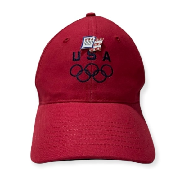 Olympics | Accessories | Vintage Usa Olympics Red Embroidered Baseball ...